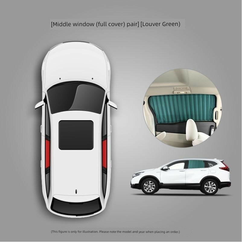 Полные шторы для среднего окна Buick Encore пара с зелеными жалюзи для приватности и защиты от тепла