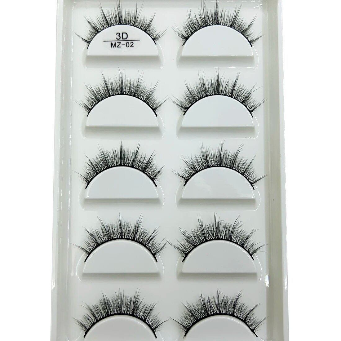 3D ресницы MZ02, 5 пар, цвет: 5 Pairs