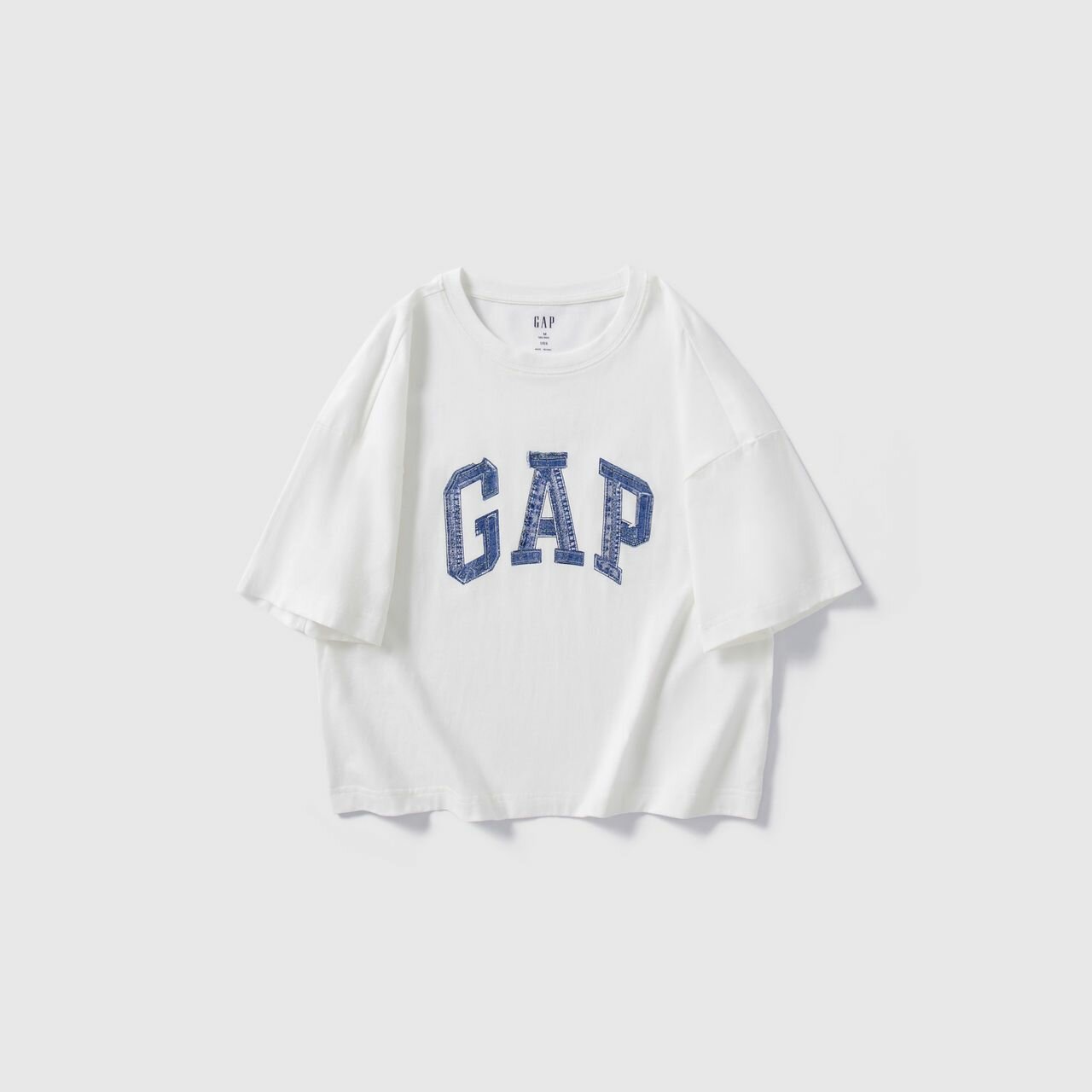 Женская футболка Gap 2024 года, новая летняя джинсовая футболка с логотипом, короткий рукав, простой топ 496354