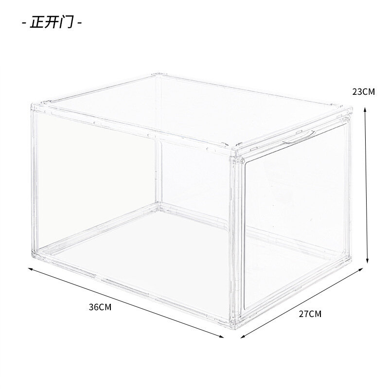 Прозрачная коробка для обуви AJ, коробка для хранения кроссовок, магнитная акриловая коробка для обуви, антиоксидантная коробка для хранения обуви в доме