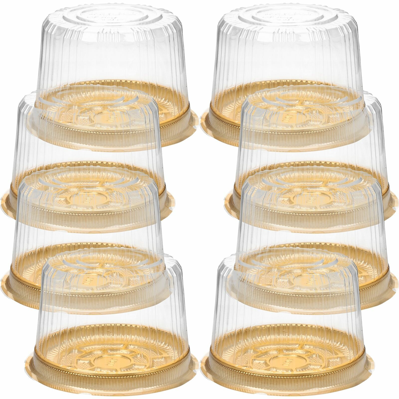 Кондитерские Коробки Для Тортов Прозрачные 20 Штук С Крышкой 15 5X12 5Cm Золотой