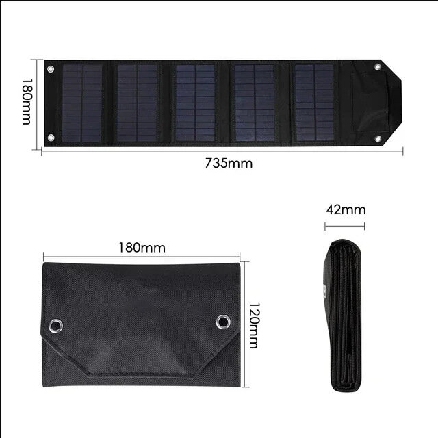 Трансграничные солнечные панели Складная солнечная панель USB5V солнечное зарядное устройство для наружного солнечного пакета