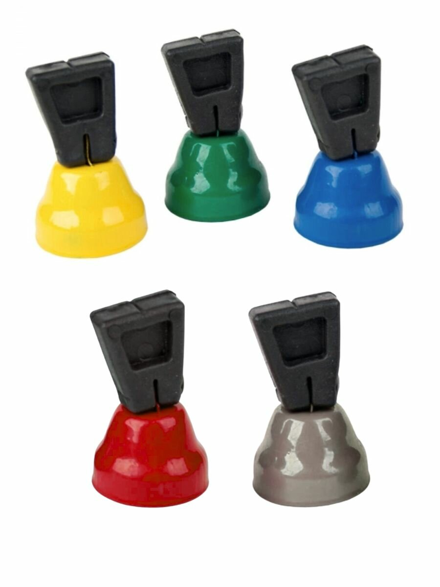 Колокольчики сигнализаторы для рыбалки / Сигнализатор поклевки металлический для фидера / колокольчики толстостенные с резинкой 10 шт