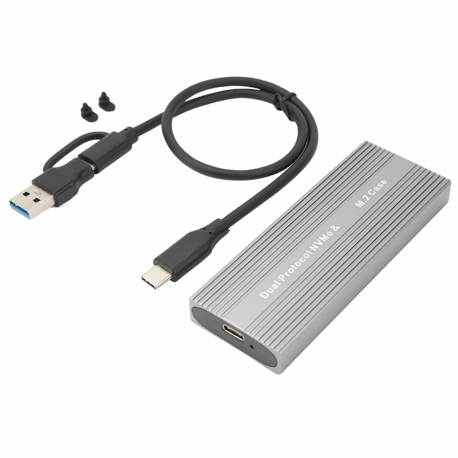 Корпус SSD M.2 NVMe, 10 Гбит/с, 2 ТБ, USB 3.1 Type-C, UASP, без инструментов, кабель OTG
