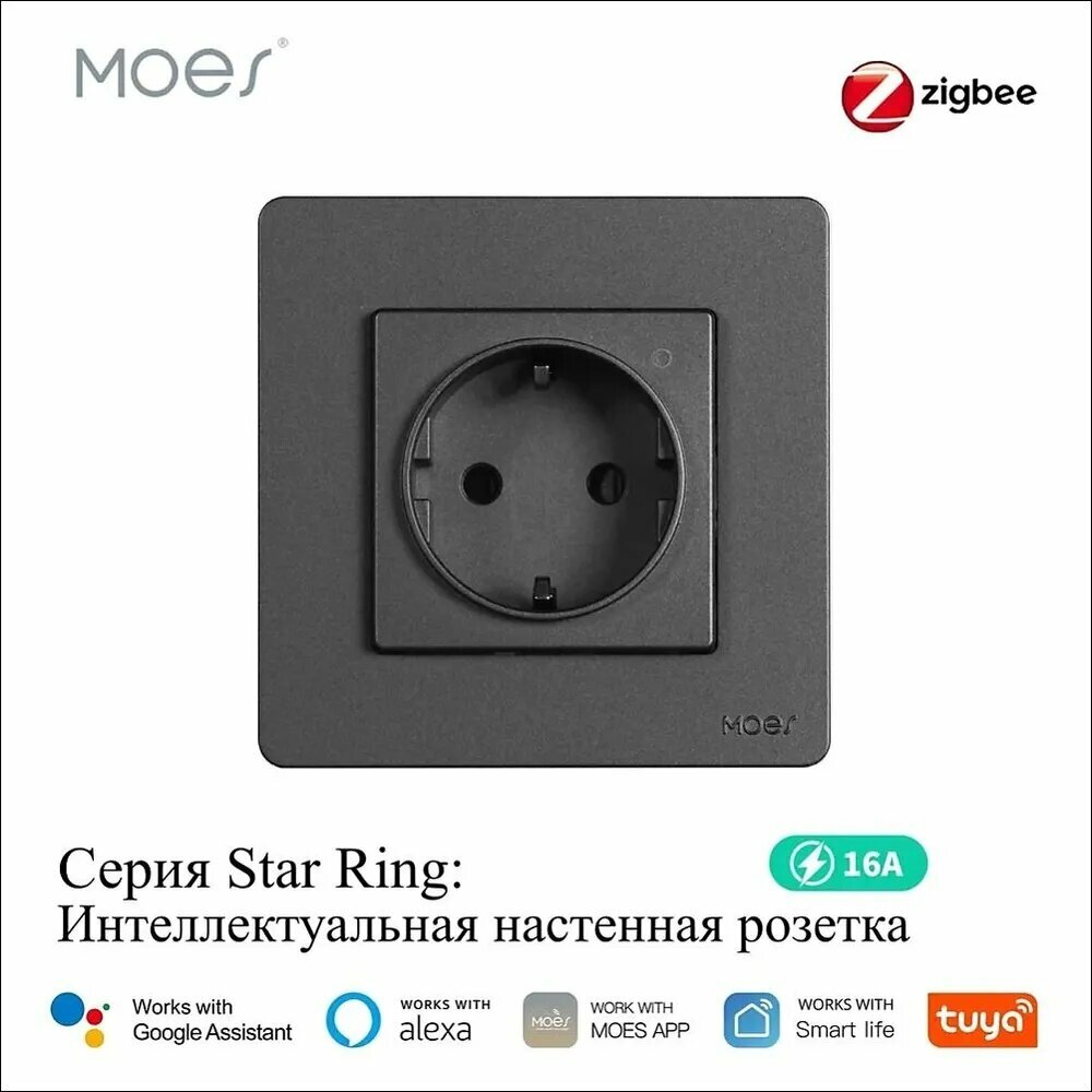 Интеллектуальная розетка MOES с интеллектуальной системой zigbee, tuya и голосовым управлением