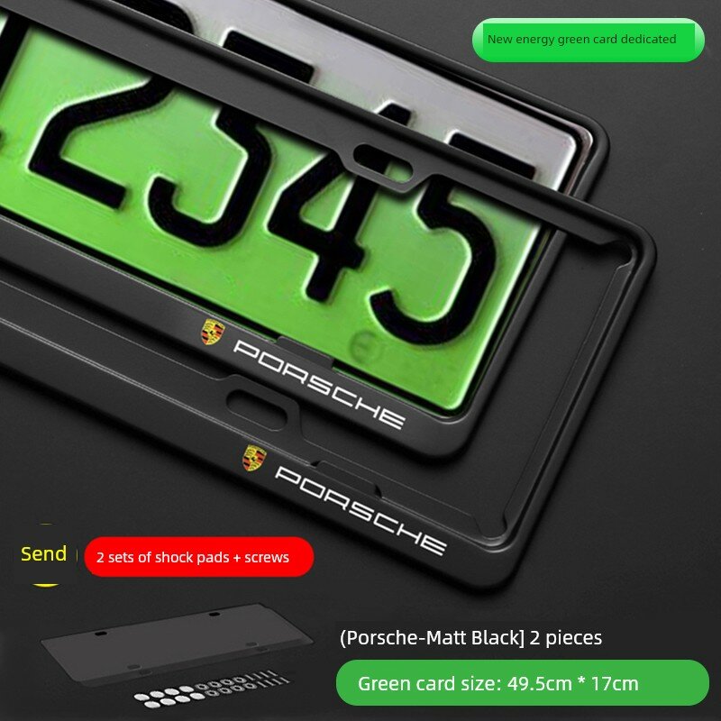Рамка для номерного знака Porsche: Cayenne, Taycan, Panamera, 718, Macan – защитный чехол-держатель для номерного знака