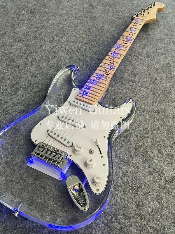 GLAT Электрогитара Stratocaster 6-струнная, корпус Акрил