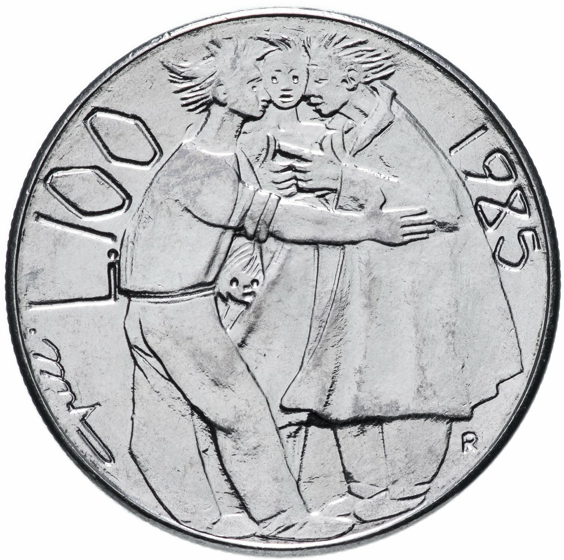 Сан-Марино 100 лир lire 1985 "Борьба с наркотиками", Сталь, в сохранности UNC