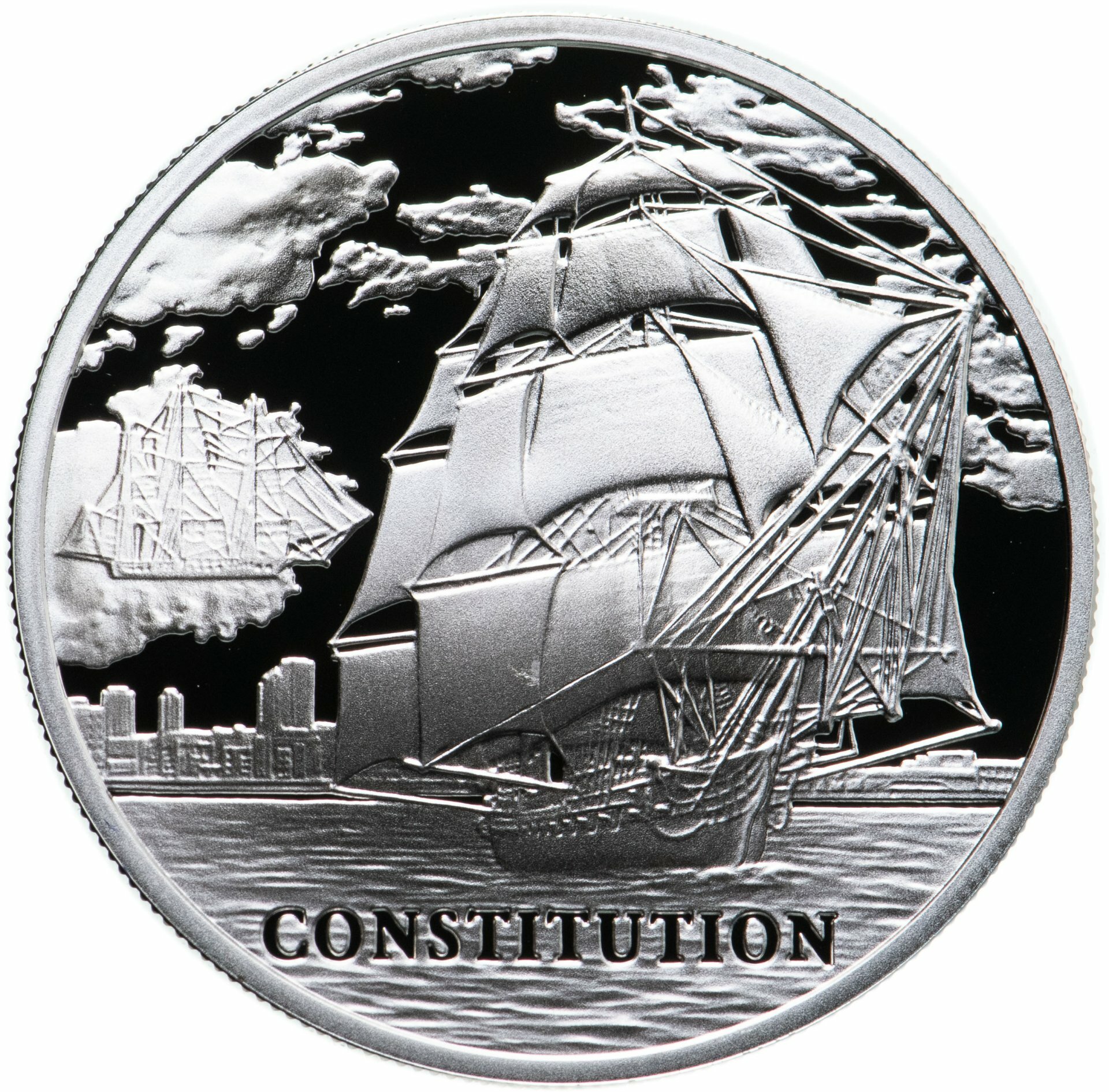 Беларусь 20 рублей 2010 "Парусник Конститьюшн", Серебро 925, в сохранности BUNC
