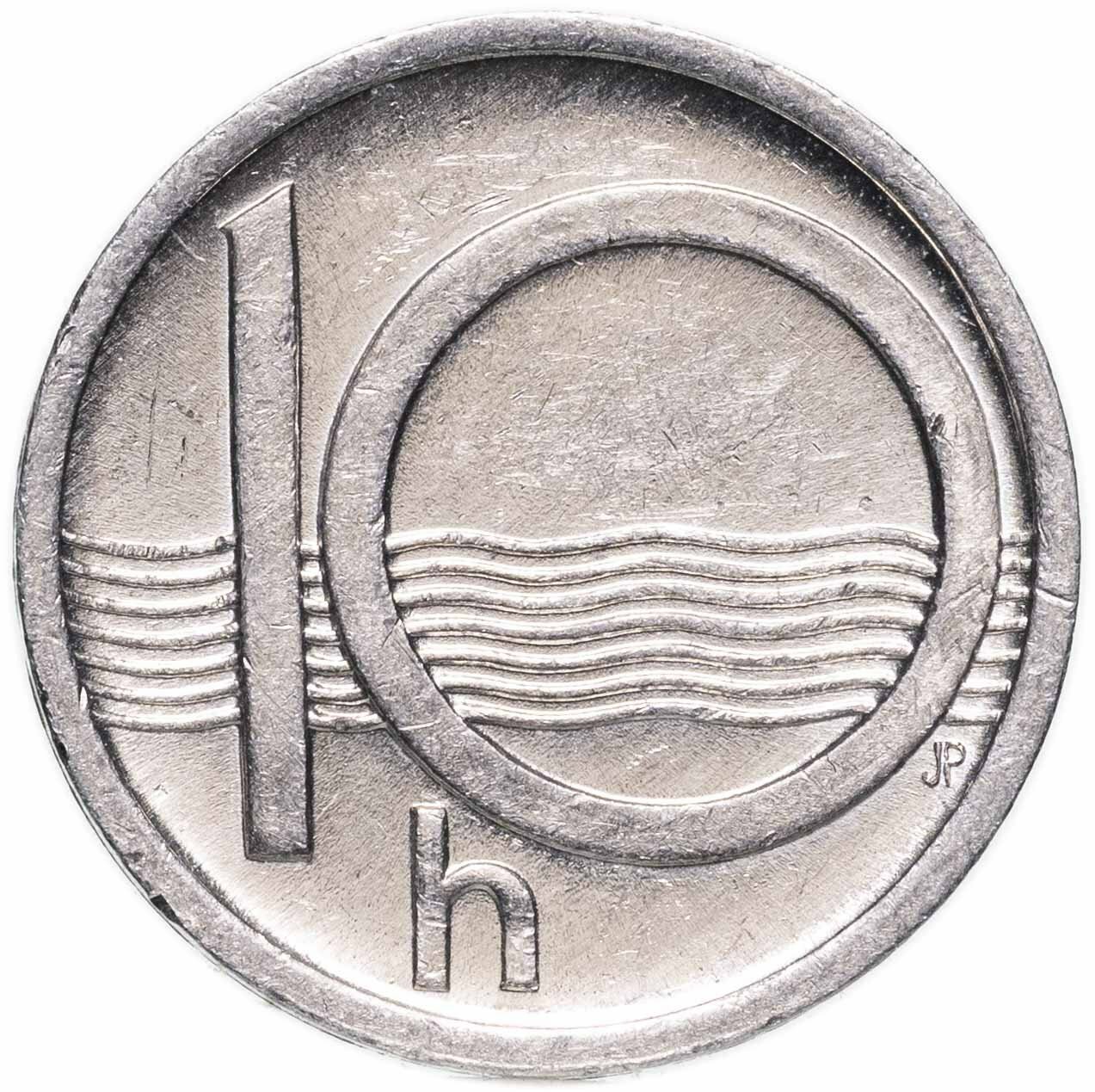 Чехословакия 10 геллеров 1999, Алюминий, в сохранности XF-AU