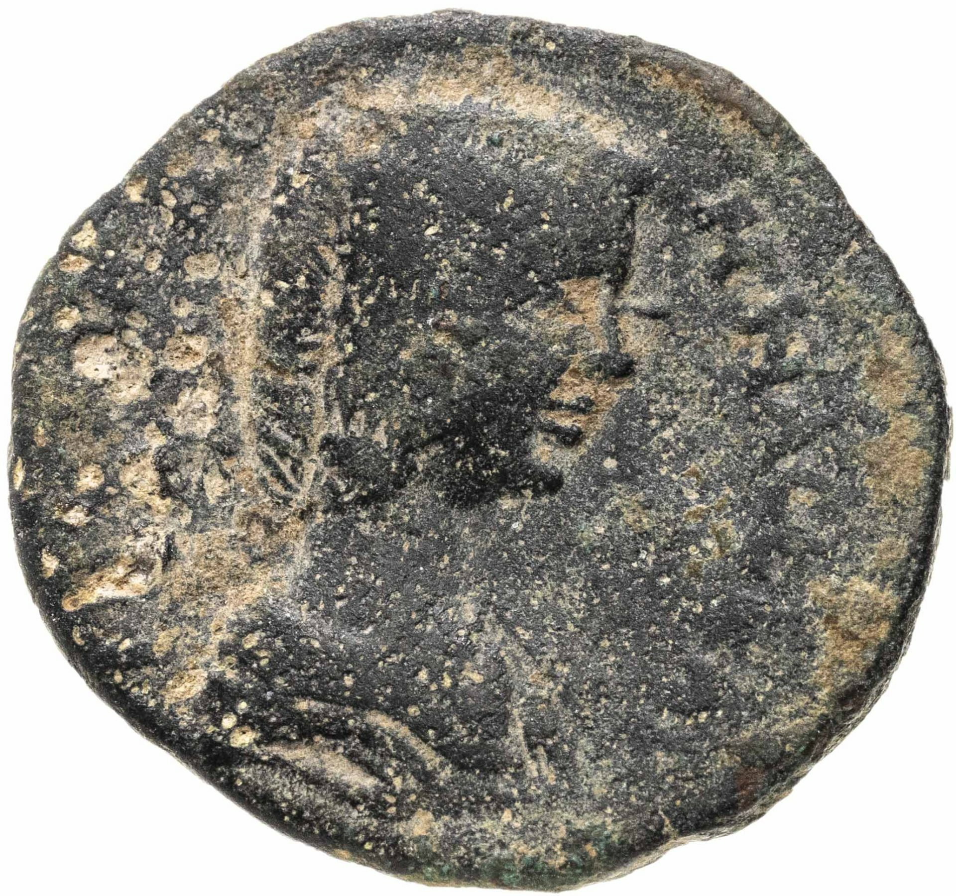 Римская империя, провинция Греция г Месини, Юлия Домна, 198-208 годы, АЕ22 , Медь, в сохранности F