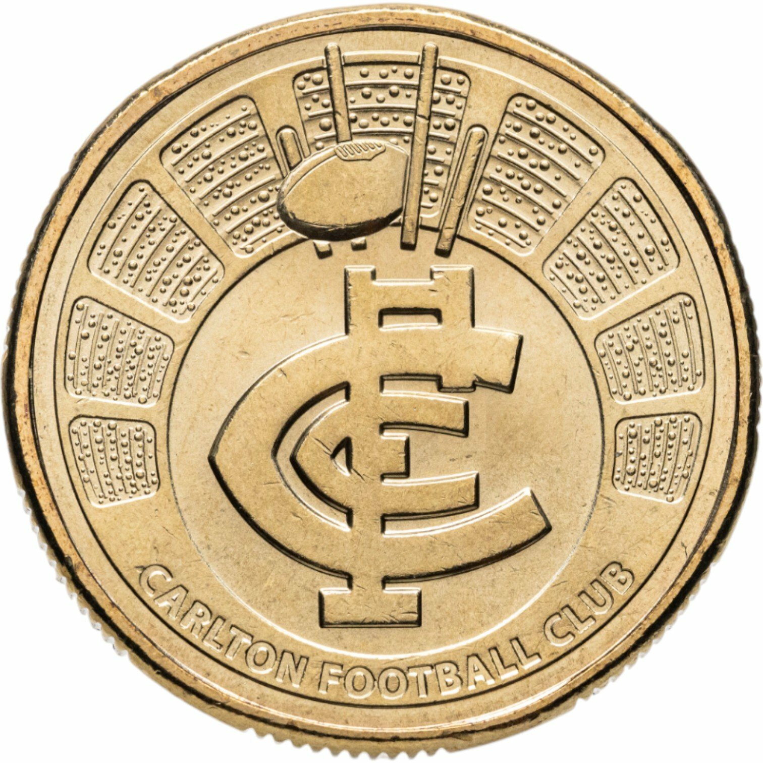 Австралия 1 доллар dollar 2024 "Австралийская футбольная лига - Carlton Blues", Алюминиевая бронза, в сохранности UNC