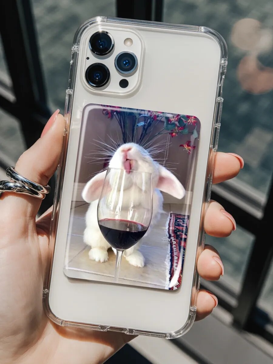 3D стикер на телефон большой Кролик