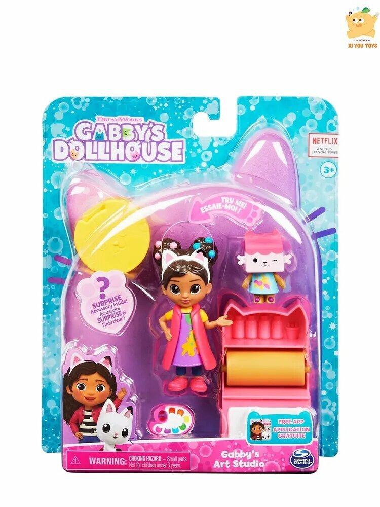 Spin Master Gabby's Dollhouse Art Studio Playset / Игровой Набор Кукольный Домик Габби Художественная Студия, Подходящий Для Детей В Возрасте От 3 Лет И Старше