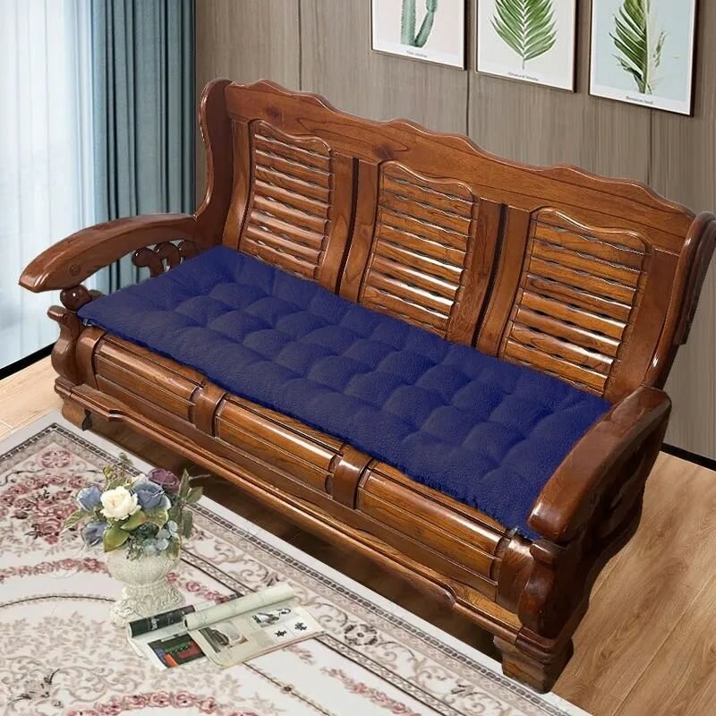 Осенне-зимний утолщенный 8cm нескользящий универсальный диван, длинная подушка для стула, старый стиль, трехместный, одноместный, красный деревянный диван