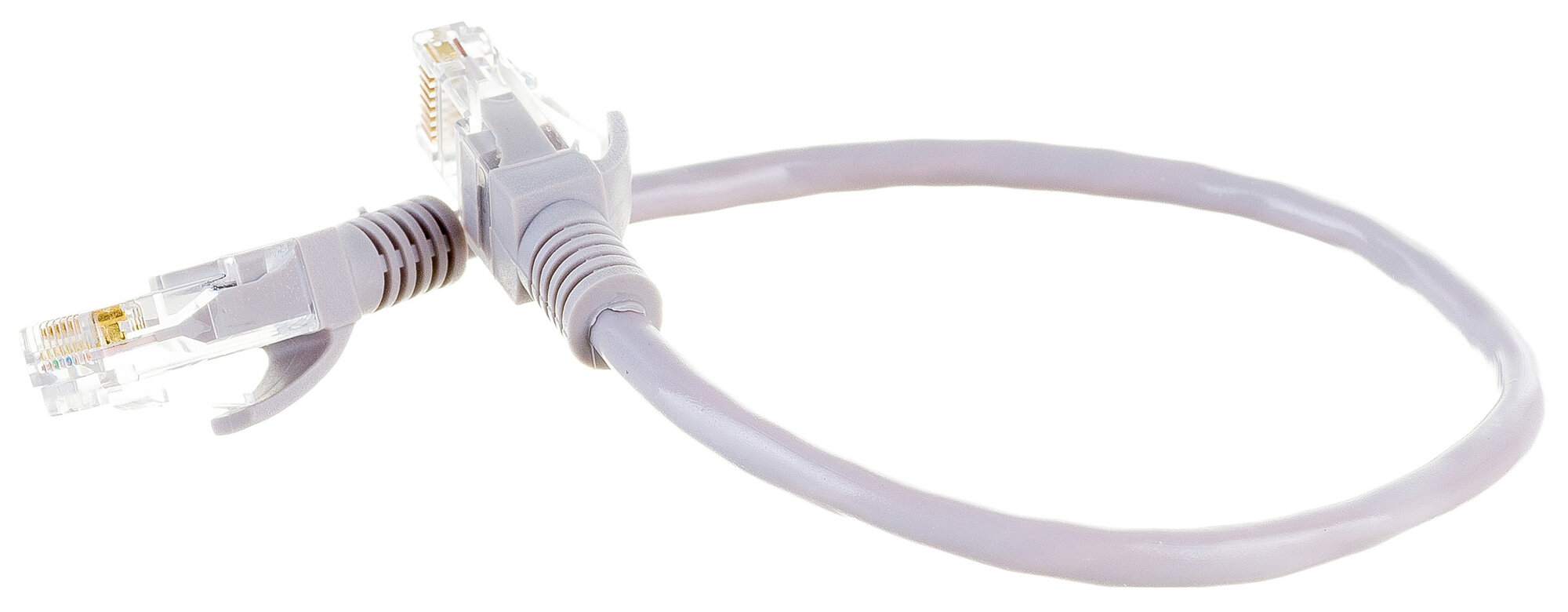 Медный патч-корд ExeGate UTP-RJ45-RJ45-5e-CU-0,3M-GY, UTP, cat.5e, 0.3м, серый 282008