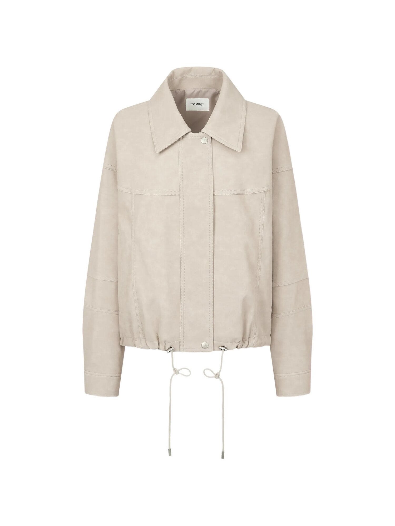 Куртка Drawstring faux-leather jacket