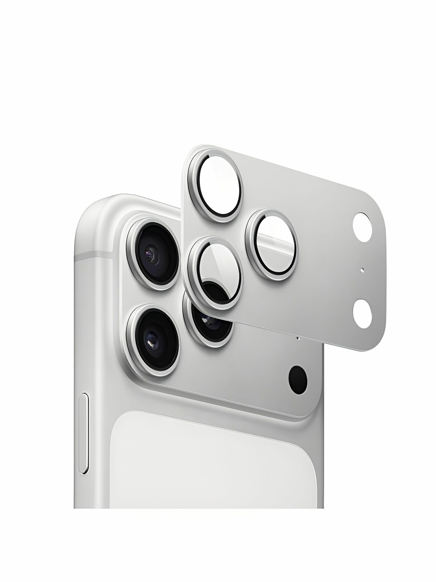 Защитное стекло/линзы на камеру для iPhone 17 Pro Max 6.9" WiWU Armor Deck (LG-012), серебристые