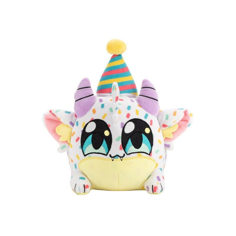 Birthday cake emotional support plush toy with coral fleece stuffed animal for kids mood boosting, no brand name