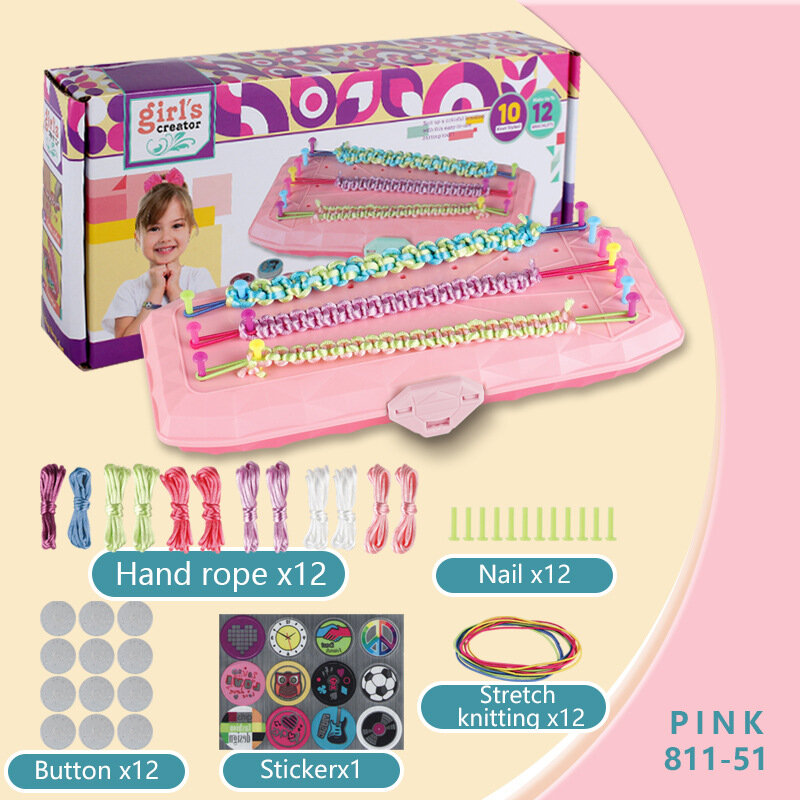 Производитель популярных браслетов дружбы, игрушка для плетения, детский набор для рукоделия, эластичный браслет, набор для создания браслетов для девочек