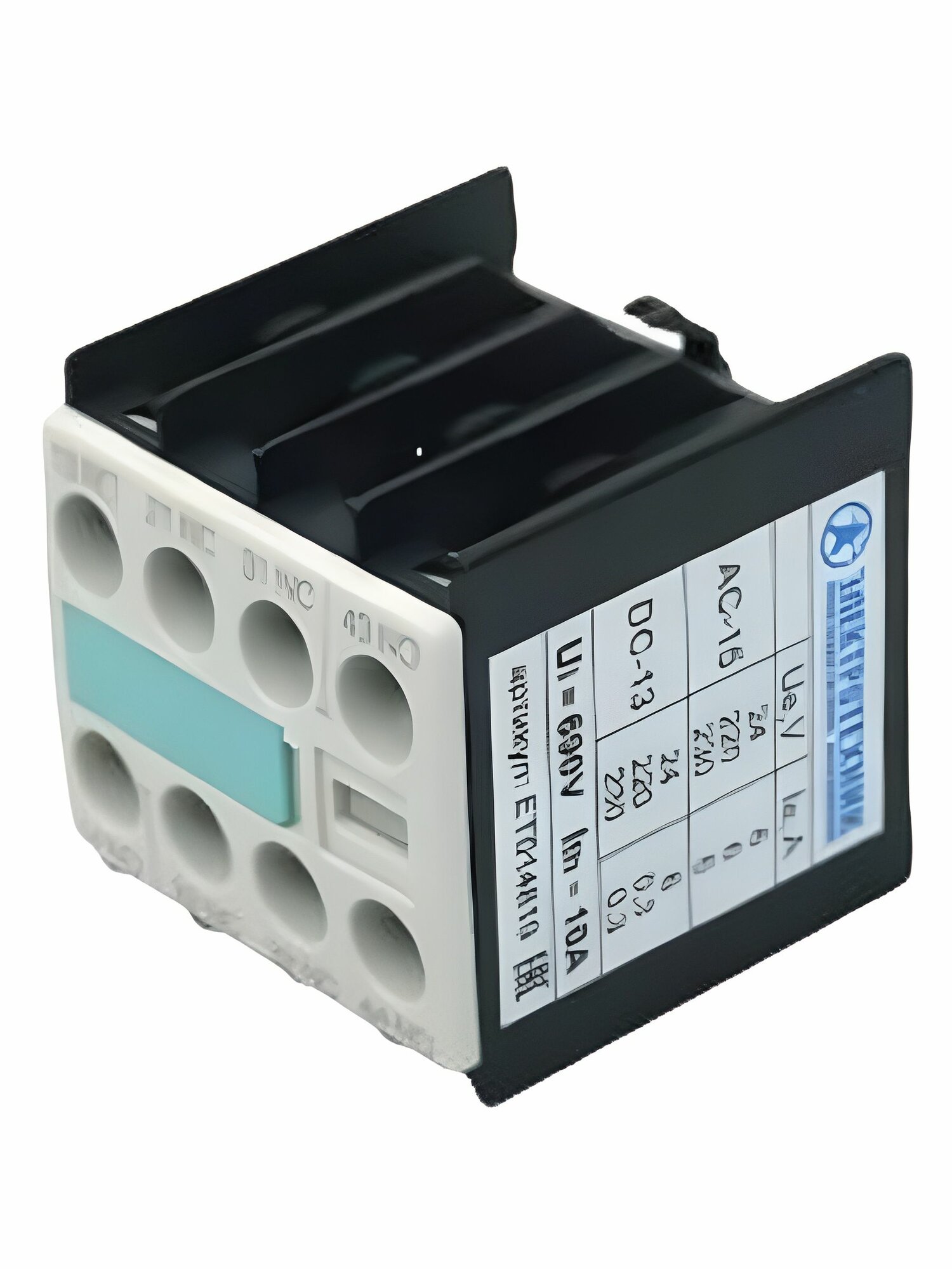 Блок-контакт 2НО+2НЗ, для контакторов типоразмера S00, фронтальный, винтовые клеммы, IP20, 3RH1911-1FA22