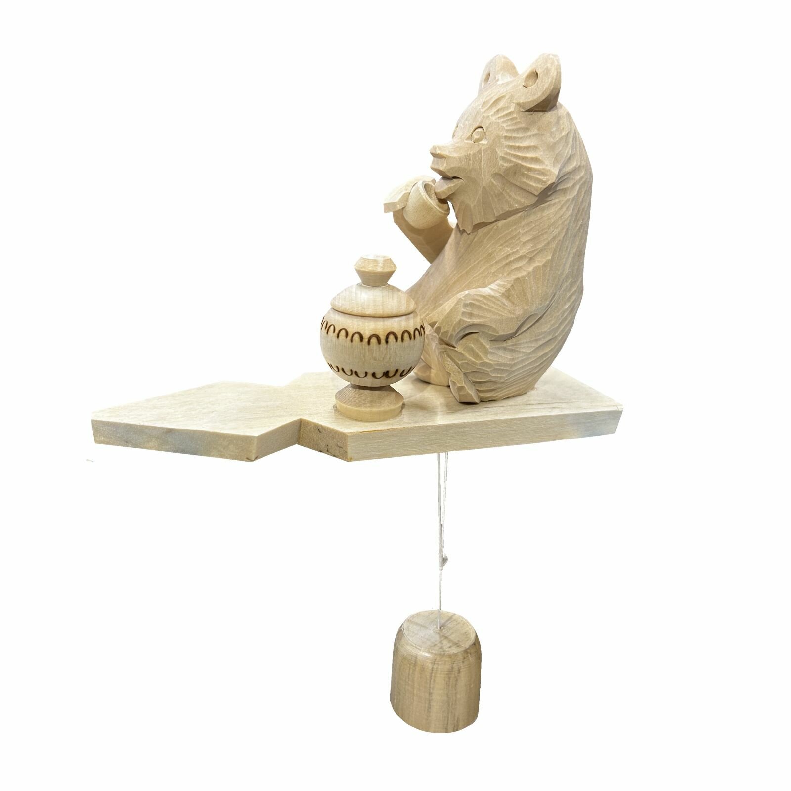 Игрушка-стучалка Нескучные игры Богородская игрушка "Медведь с самоваром" деревянная (УТ0059736)