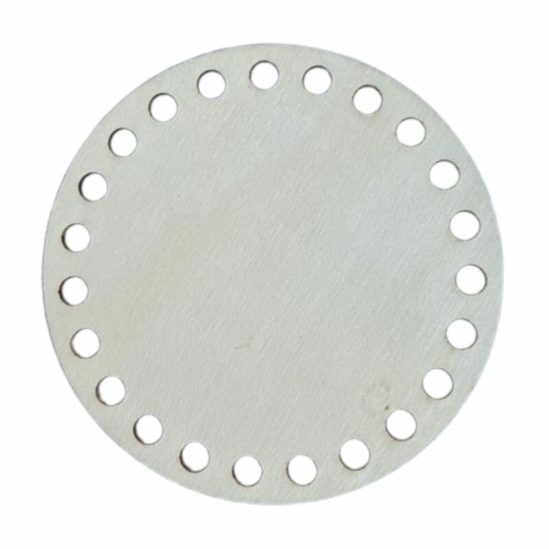 Коробка для хранения каркасной корзины DIY с перфорированным основанием из круглой древесной стружки-круглая 25 см