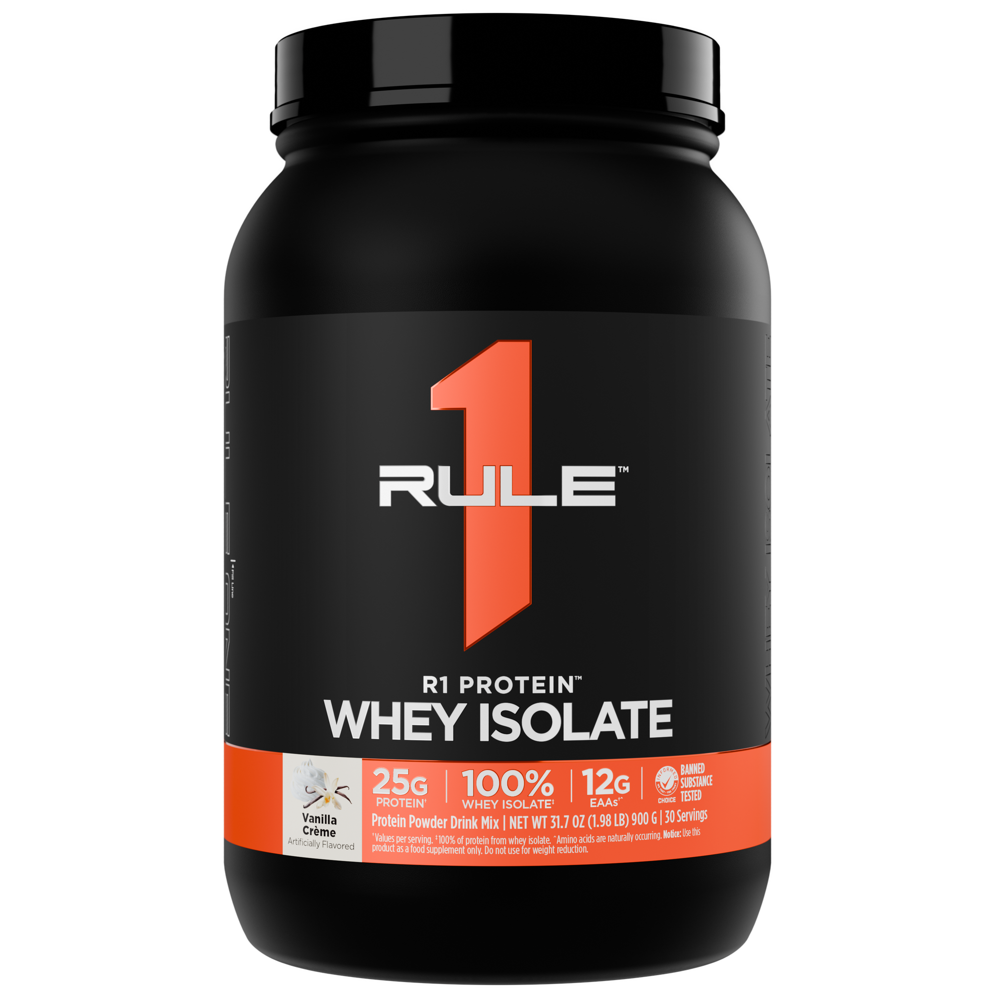 Сывороточный изолят и гидролизат RULE 1 R1 Protein Whey Isolate 900 гр Ванильный крем
