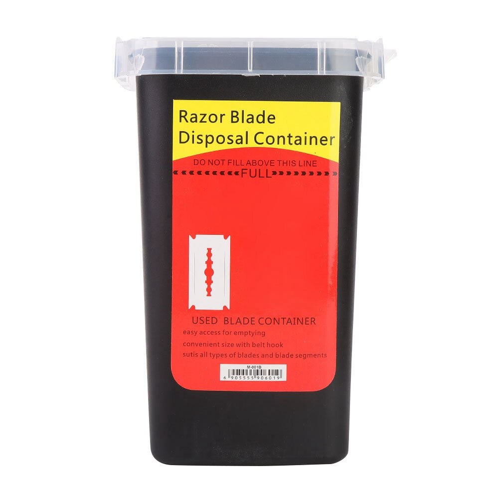 Контейнер для отходов, контейнер для хранения лезвий для татуировок, мусорное ведро для шприцов (черное)