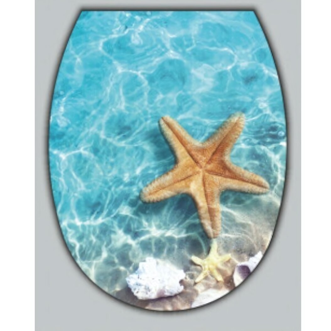 Сиденье для унитаза 'Океан LUX', с детской накладкой, рисунок 'Морская звезда', пластик