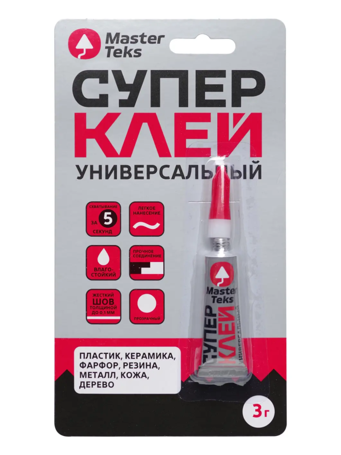 Секундный клей Masterteks 3 г