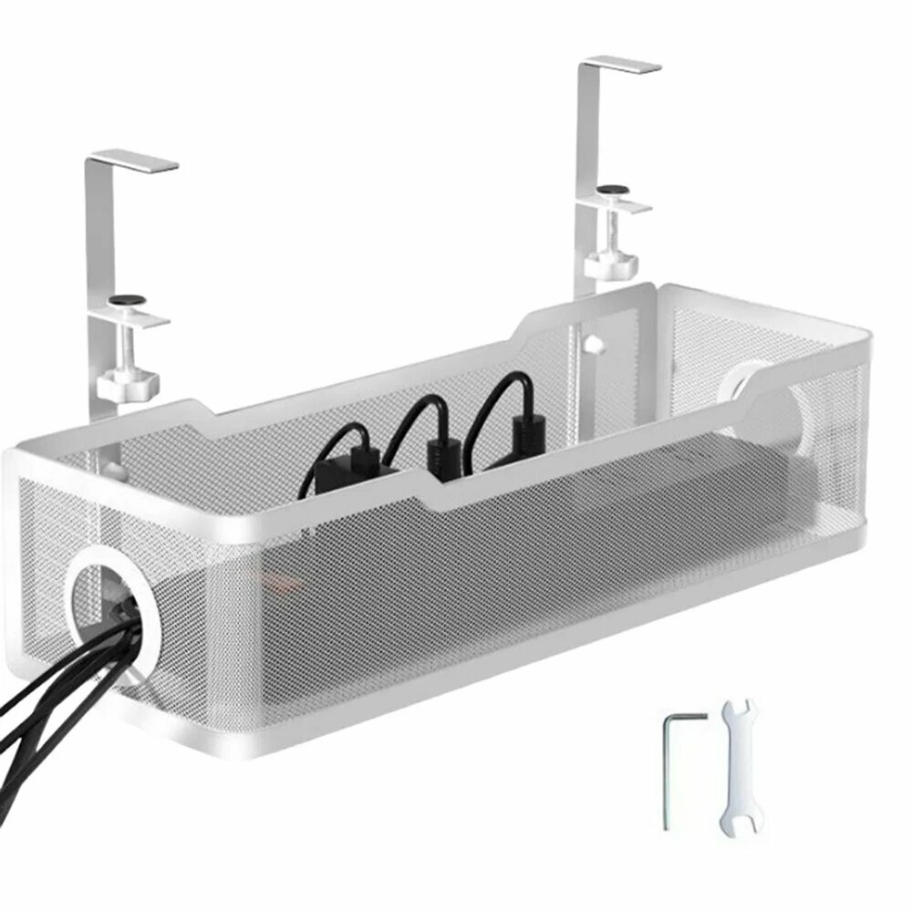 Стойка для хранения кабелей, скрывающая держатель для проводов для органайзера стола под столом, без сверления