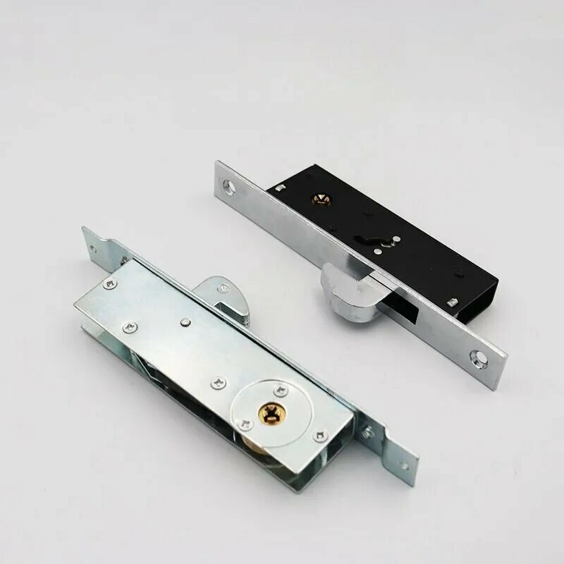 Замок врезной для дверей Apecs (Апекс) 72-K-CR хром / для откатных дверей и ворот с крестовым ключом