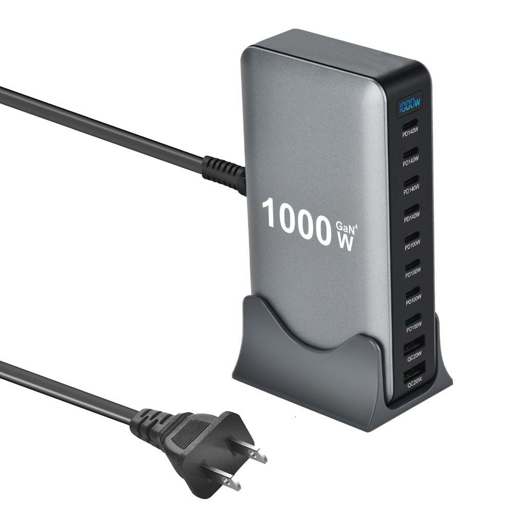 Быстрое зарядное устройство Gans на 1000 Вт, US