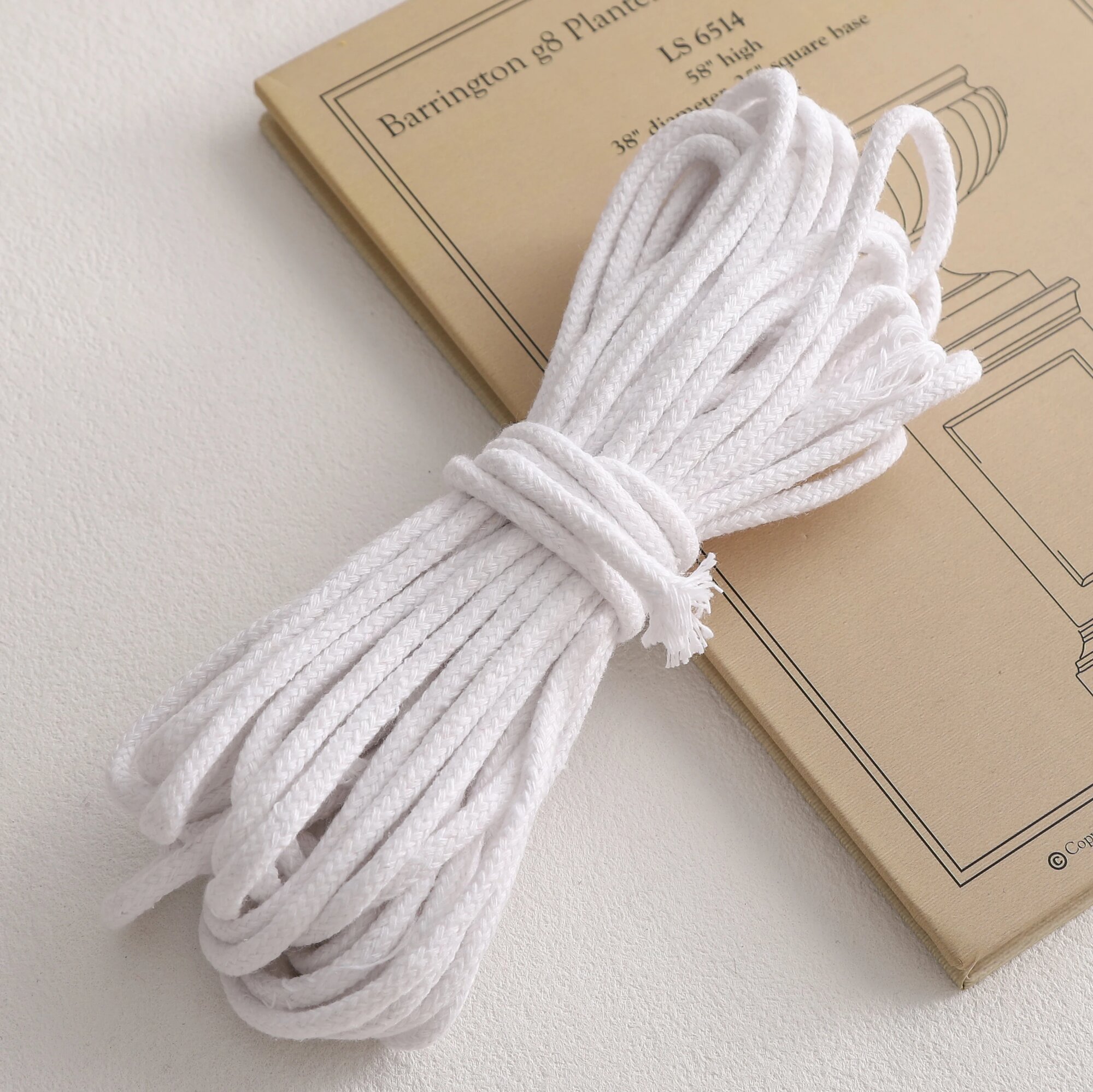 Хлопковый шнур Beadia 10 метров 3 мм White