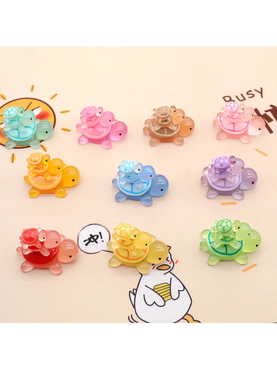 Светящиеся черепахи - набор 15 шт, разные цвета