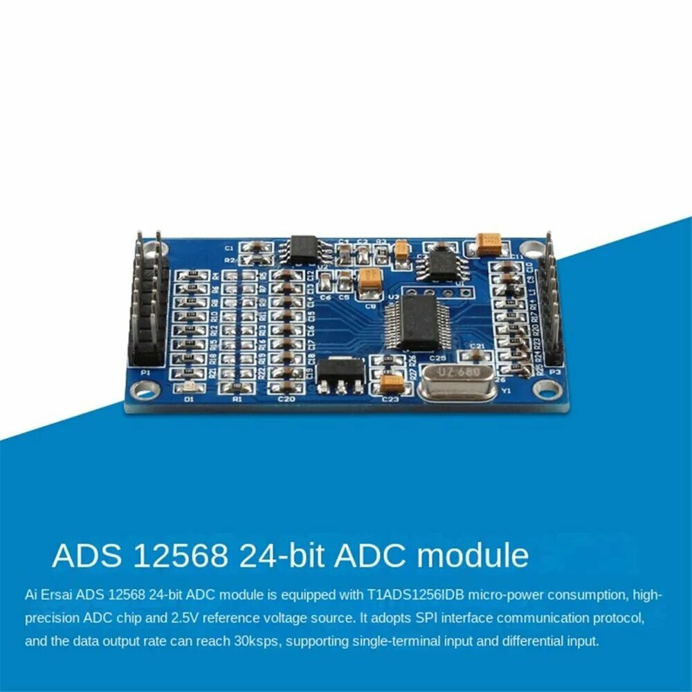 ADS1256 24-битный 8-канальный рекламный модуль АЦП Высокоточный АЦП Многофункцио