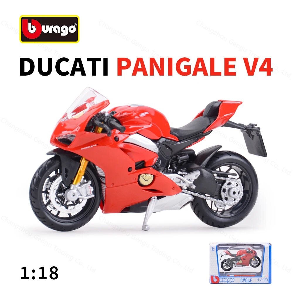 Bburago Ducati-Panigale V4 металлическая модель мотоцикла 1:18