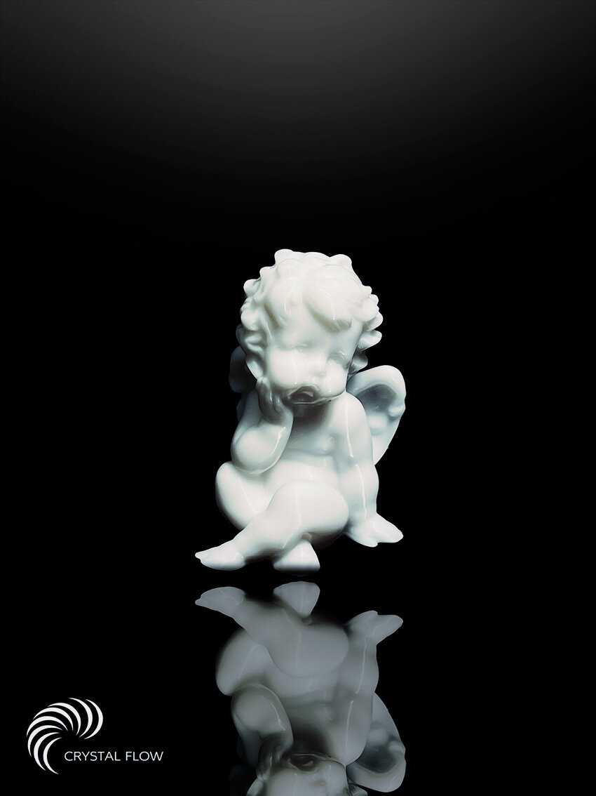 Мини Фигура "Мечтающий ангел" белый матовый