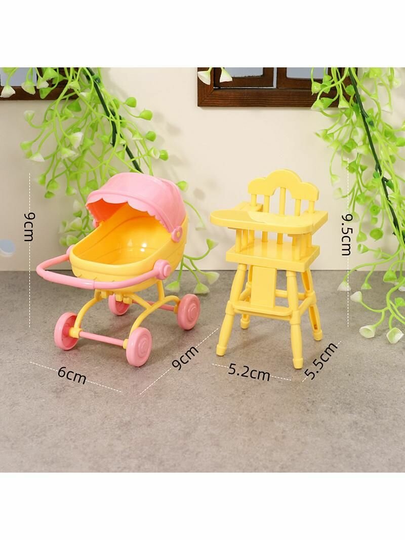 Кукольный дом аксессуары детская коляска детский обеденный стол