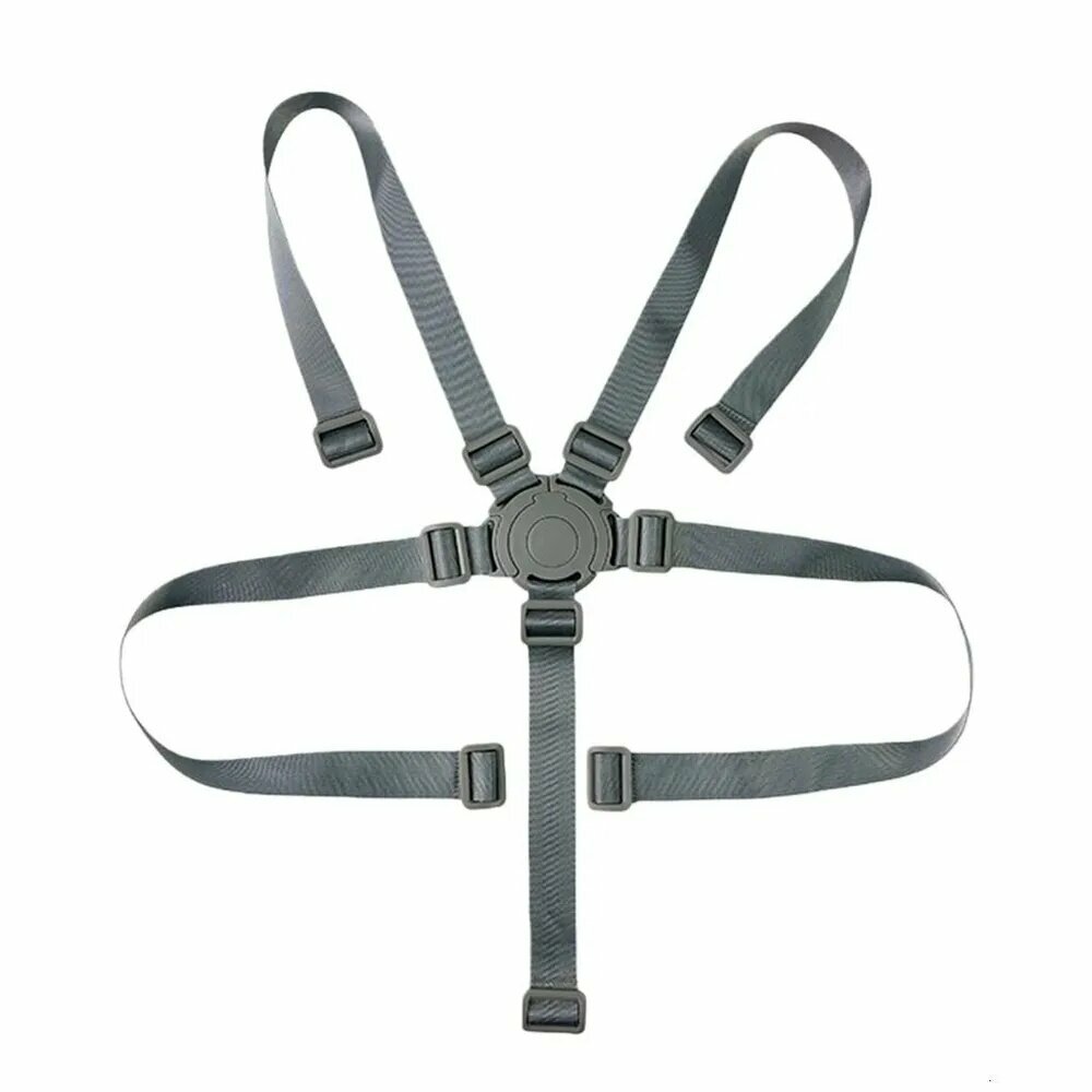 Простой в установке пятиточечный ремень для детских стульчиков с безопасной конструкцией