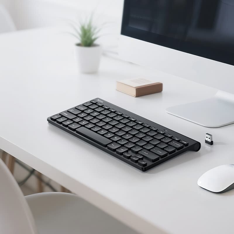 Клавиатура, для ноутбука/ПК, беспроводная, мембранная, мини, 2.4 ГГц, USB, пластик