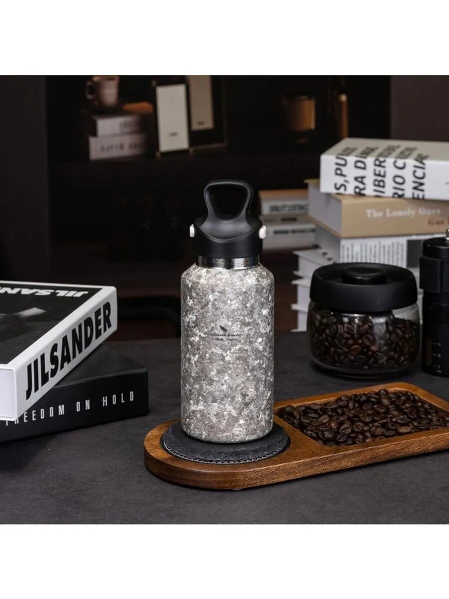 Термокружка Biwei из титана-Серебро снега,380 мл