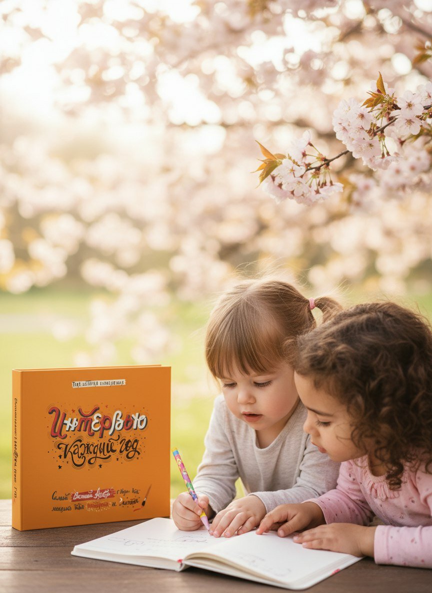 Альбом HappyLine "Интервью на каждый год" A4, офсетная бумага, твердая обложка, разлиновка