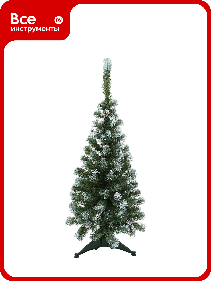 Ель MOROZCO Амурская зеленая заснеженная с шишками 1.2 м 5812