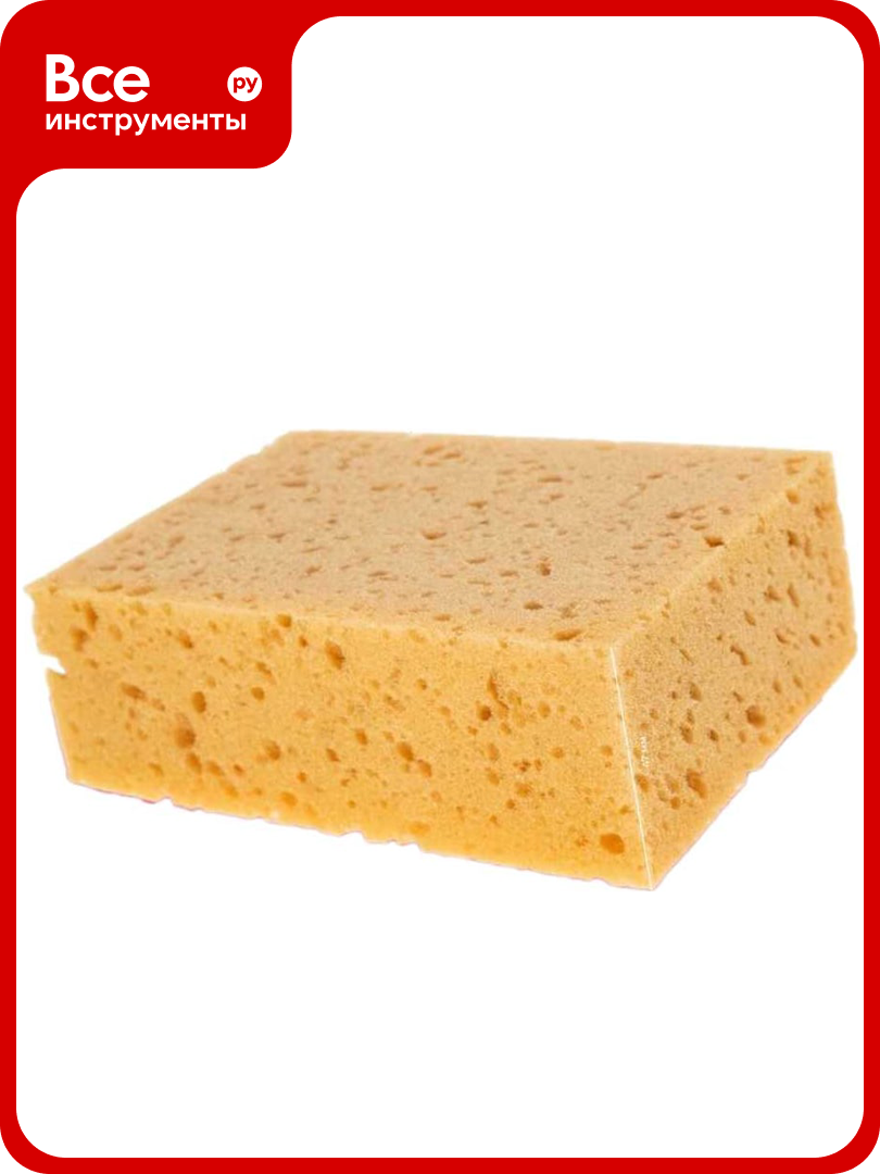 Губка целлюлозная для очистки плитки от эпоксидной затирки Marble полупрофессиональная желтого цвета