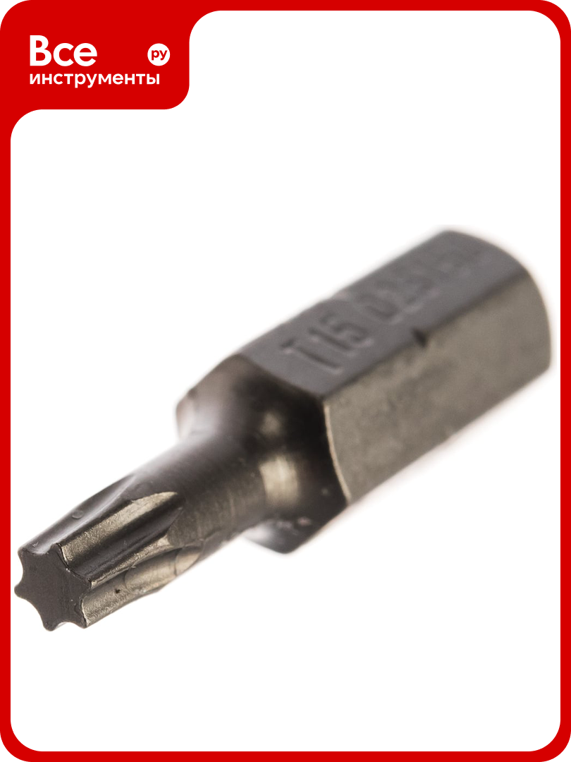 Бита крестовая Torx 10×25, 2 шт Felo 02615036, односторонняя, стальная, хвостовик 1/4, совместима с шуруповертами