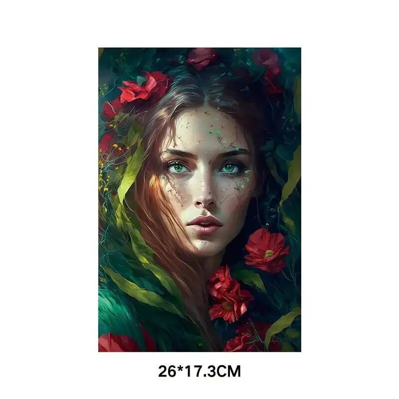 Термоклейкая наклейка "Девушка девственница" TH3460-3 — фото 1
