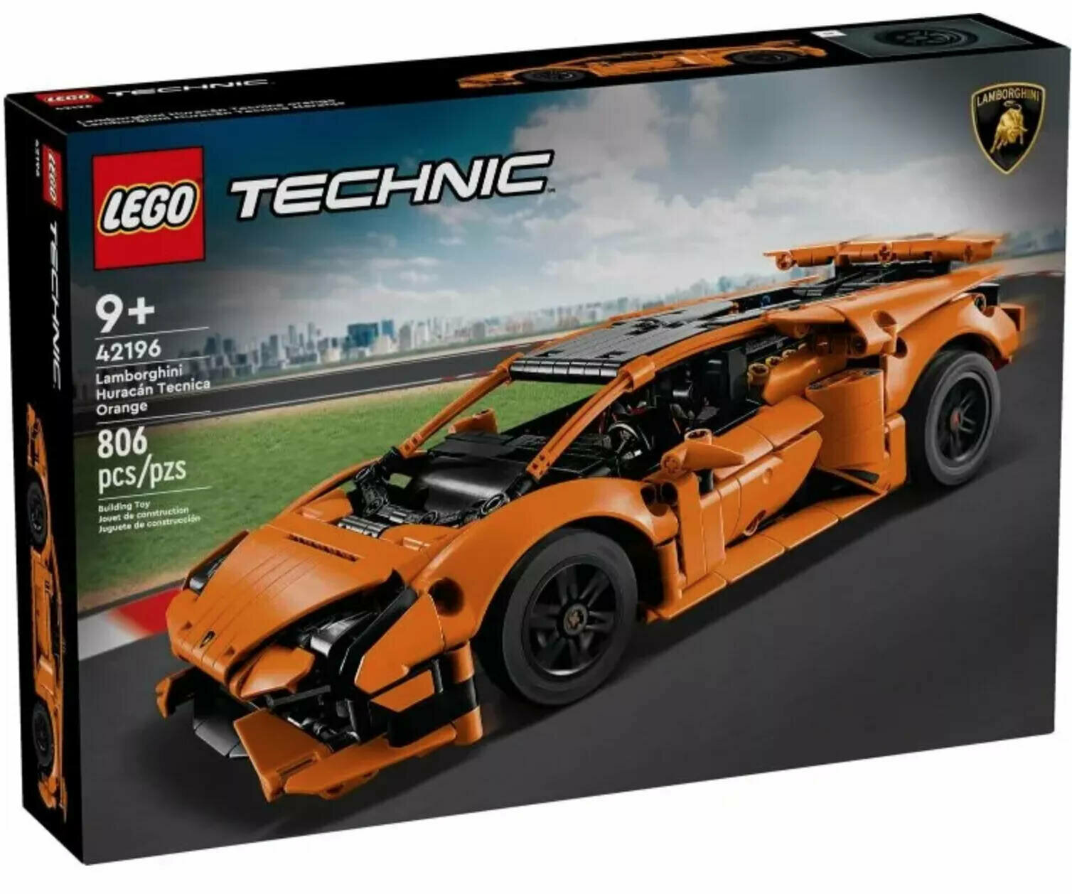 Конструктор LEGO Technic 42196 Lamborghini Huracán Tecnica Оранжевый, 2024 год