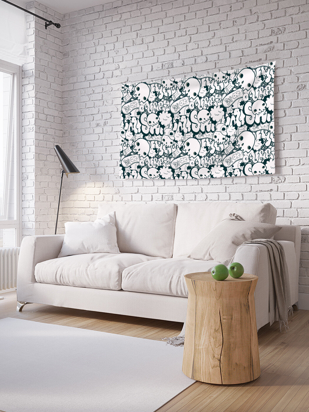 Горизонтальное фотопанно на стену JoyArty "Окно с неба", из ткани, 100х150 см